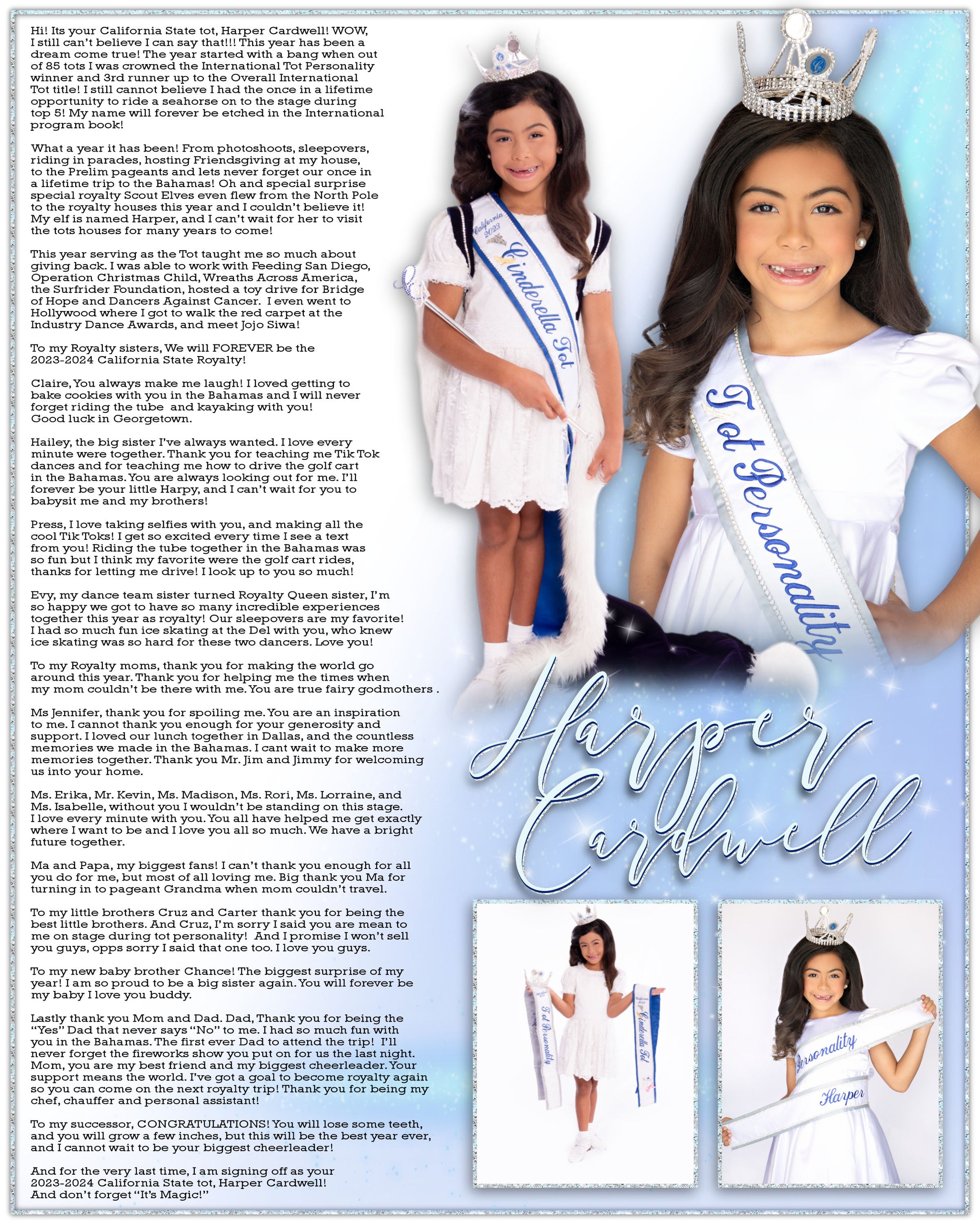 Multi Image Pageant Ad – House of Style Graphics
